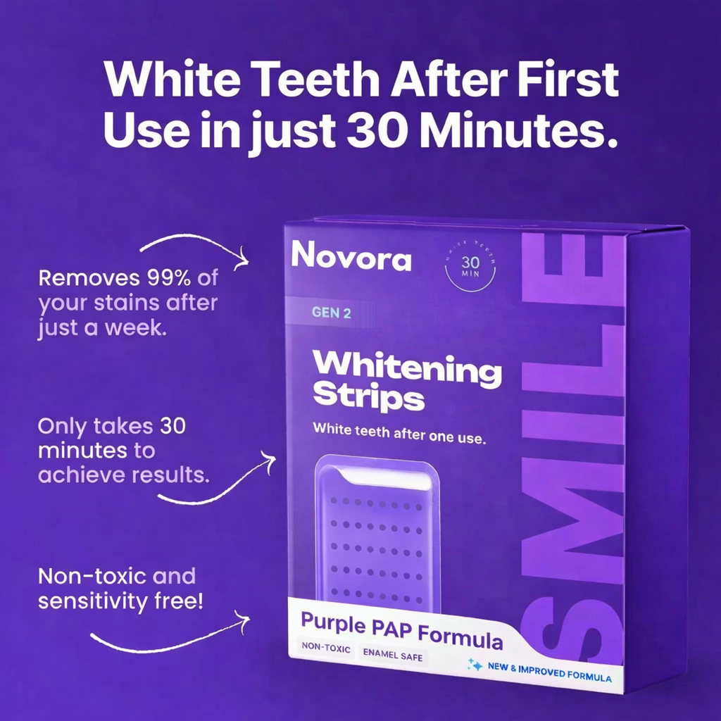 Novora Purple Teeth Whitening Strips™ – NOVORA